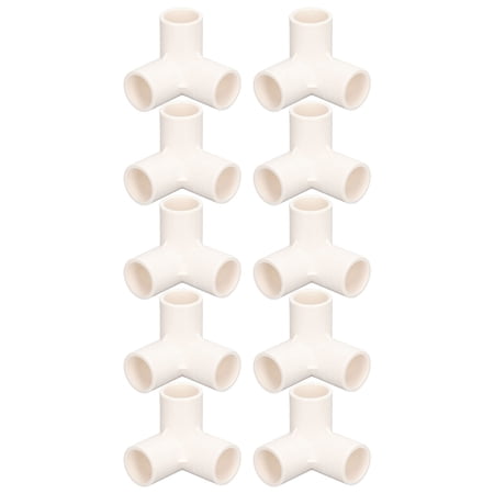 ANGGREK 3 Way Pipe Fittings, 25mm Inner Diameter PVC Corner Connector ...