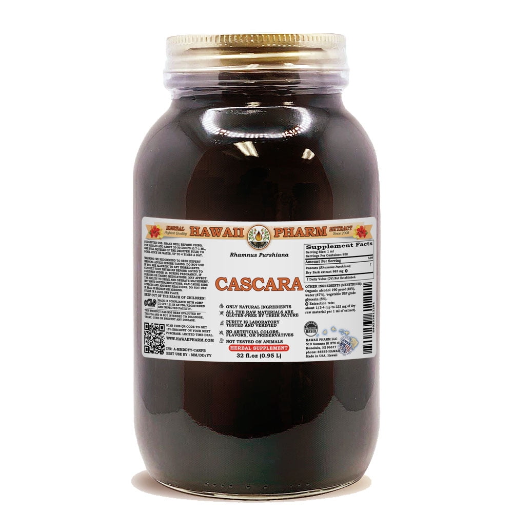 Cascara (Rhamnus Purshiana) Dry Bark Liquid Extract. Expertly Extracted ...