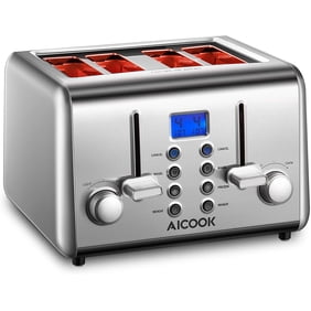 Elite Gourmet ECT-3100 4 Slice Long Toaster - Walmart.com