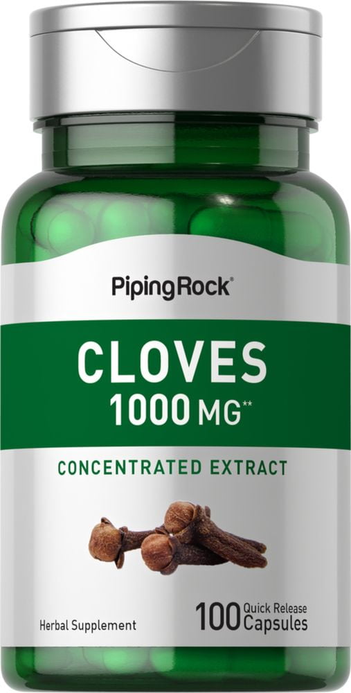 Cloves Extract 1000mg | 100 Capsules | by Piping Rock - Walmart.com