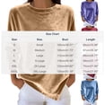ATOYSOY Velvet Crew Neck Long Sleeve Sweatshirt Irregular Curved Hem ...