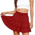 Cekizud Mini Skirts for Women Yoga Skirt Solid Athletic High Waist A ...