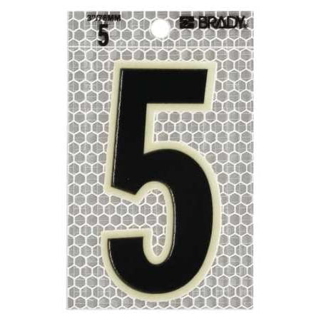 BRADY 3010-5 Ultra Reflective Numbers,5,PK10 - Walmart.com
