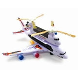 PlayWorld Police Airplane - 4D Flashing Lights - White - Walmart.com