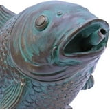Elegant Verdigris Koi Decorative Pond Statuary Fountain Spitter ...