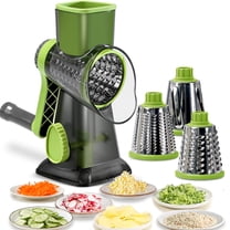 Anjinsoft Hand Crank Rotary Cheese Grater Shredder Vegetable Slicer, 3 ...