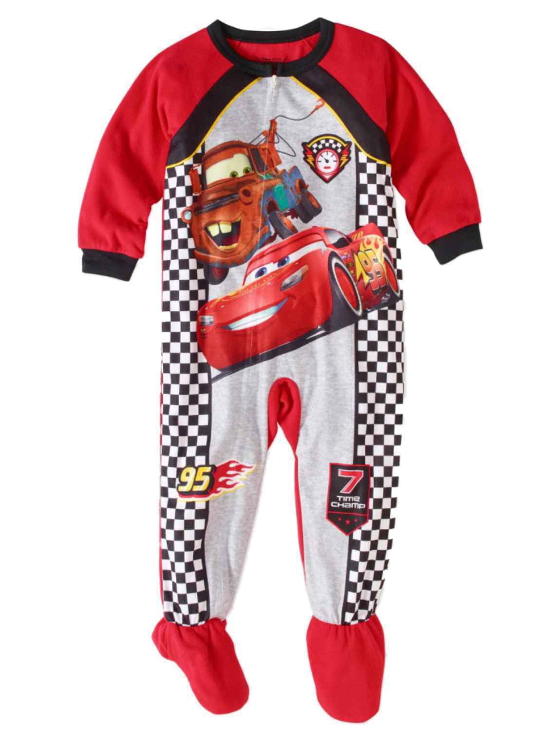Disney Cars Lightning McQueen Footed Sleeper Blanket Pajama Boy Size 5T ...