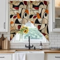 Abstract Line Art Swag Curtain Valance for Windows, Vintage Minimalist ...