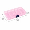 Clear Storage Box with 15 Compartments, Multicolor Drawer Organizer ...