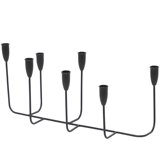 CosmoLiving by Cosmopolitan 7 Holder Black Metal Tapered Candelabra - Walmart.com