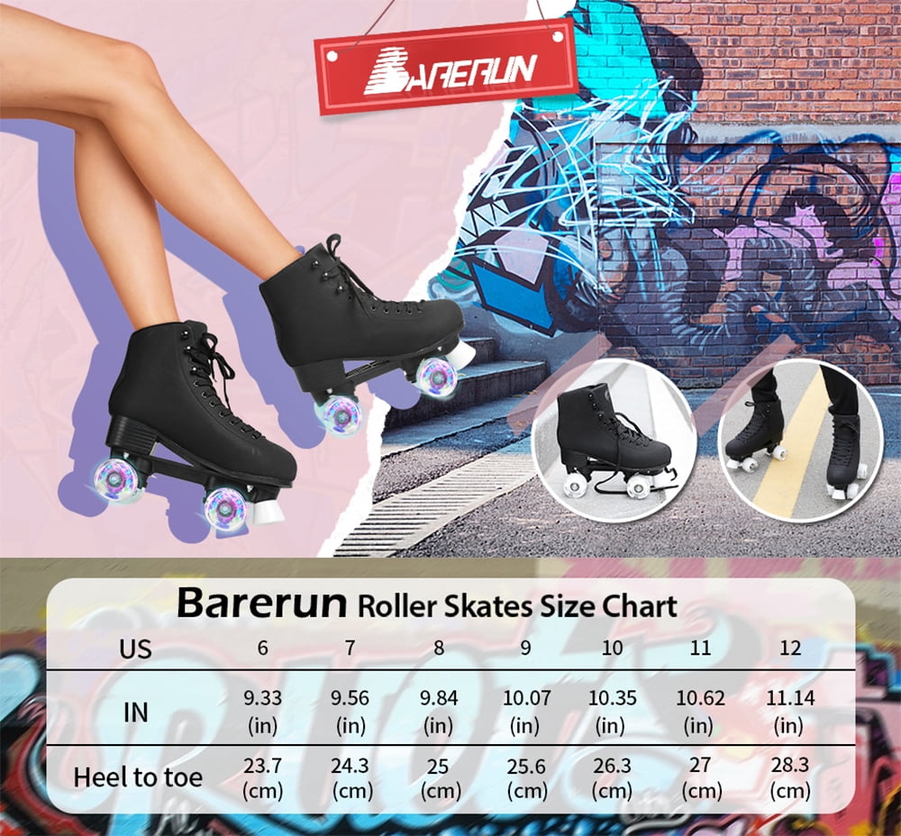 Buy Barerun High-top Roller Skates Women Classic Quad Roller Skates ...
