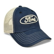 Ford Men's Official Licensed Embroidered Logo Vintage Wash Mesh Trucker ...