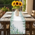 Table Runner Dresser Scarves 60 Inch Long,Rustic Green Flower Leaf ...