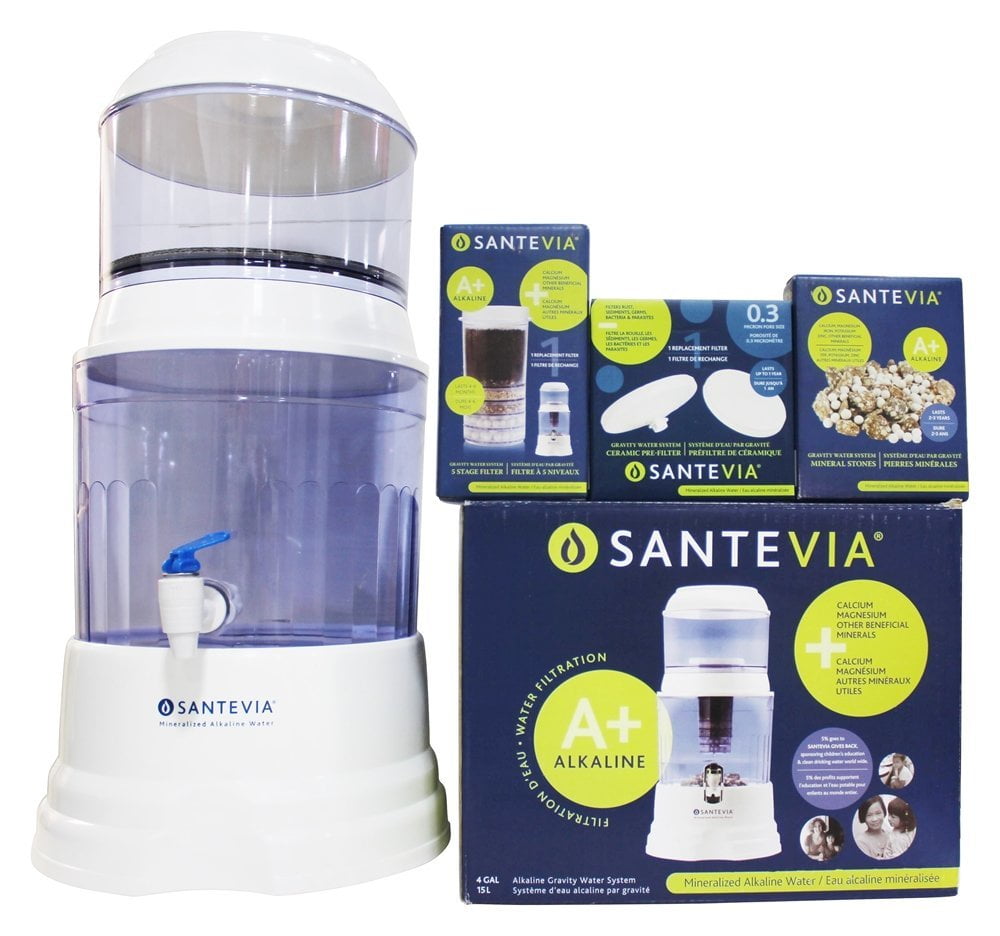 Santevia - Counter Top Enhanced Water System Kit with pH Control ...