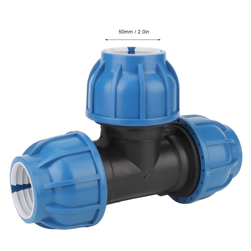 Noref PE Plastic Water Pipe Fitting Accessories 50mm Tee Connector for ...