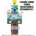 Minecraft Overworld Playset with 1 Action Figure & 10 Papercraft Blocks ...