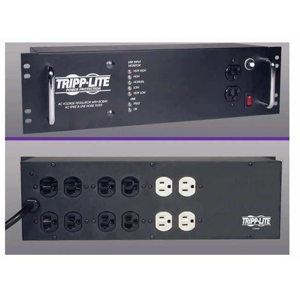 Tripp Lite 2400W 3U Rack Mount Power Conditioner, AVR, AC Surge ...