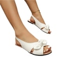 EKVAHL Dressy Wedge Sandals for Women, Open Toe Walking Flat Sandals ...