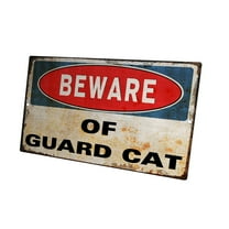 SignMission 8 x 12 in. Warning Decal - Beware of Guard Cat - Cats Lover ...