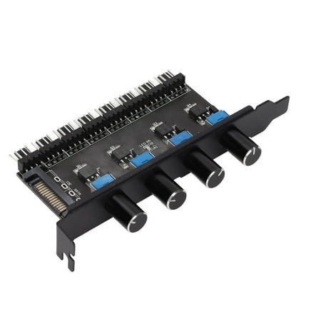 8 Channel PC Fan Hub 4 Knob Cooling Fan Speed Controller For CPU ...