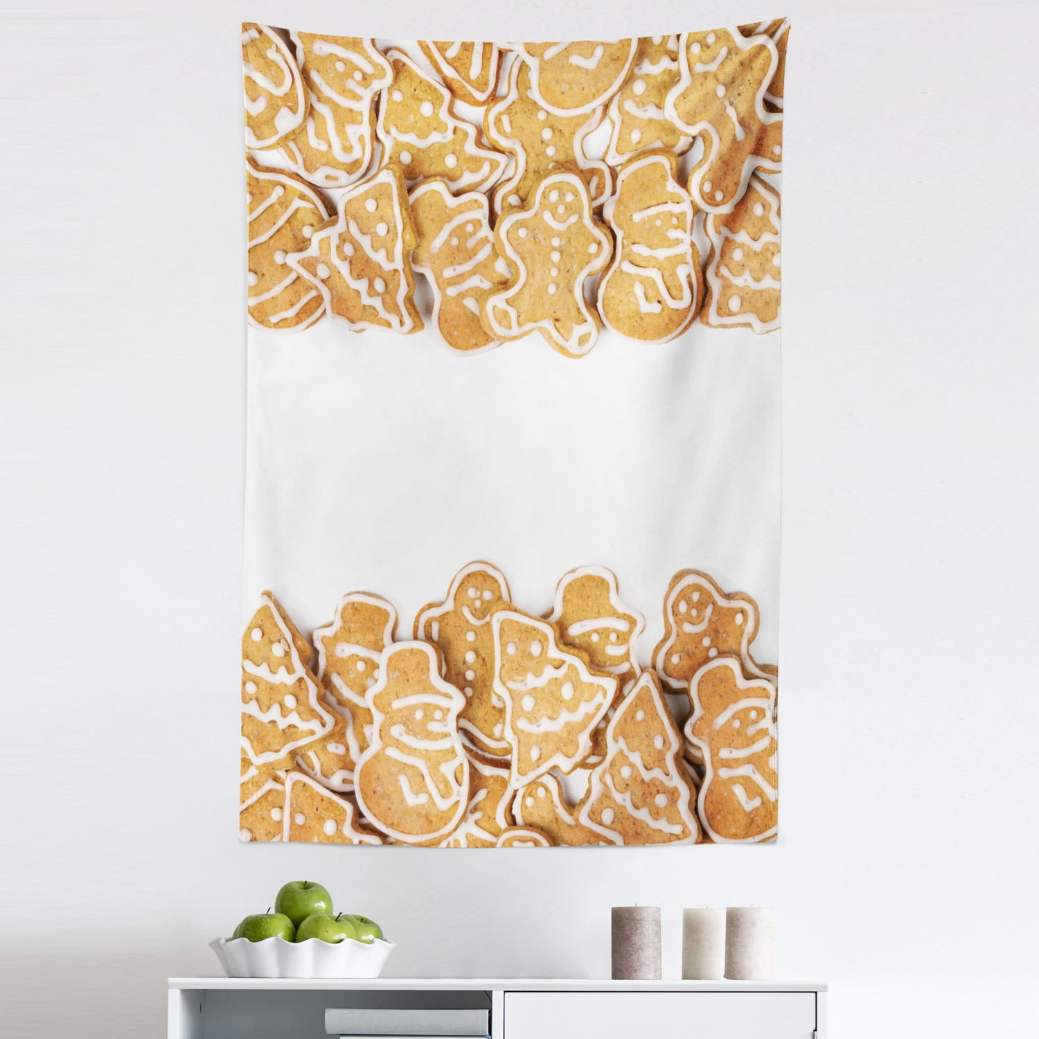 Cookie Tapestry, Different Forms of Cuts with Icing Outlines Crunchy ...