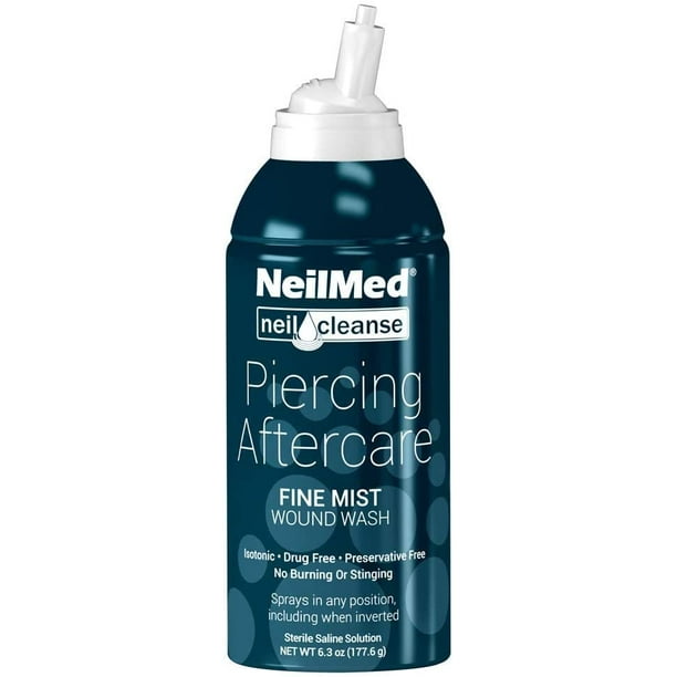 NeilMed Piercing Aftercare Gentle Fine Mist, 6 Oz - Walmart.com
