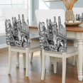 Chair Covers Set of 4 Architecture Landscape Chair Slipcover Protector ...