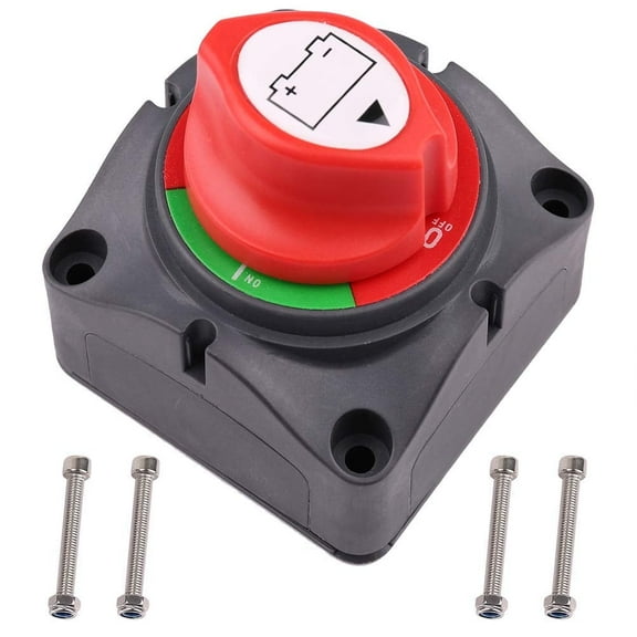 Heavy-Duty 12V-24V 100A Battery Disconnect Switch with ON/OFF Indicator ...