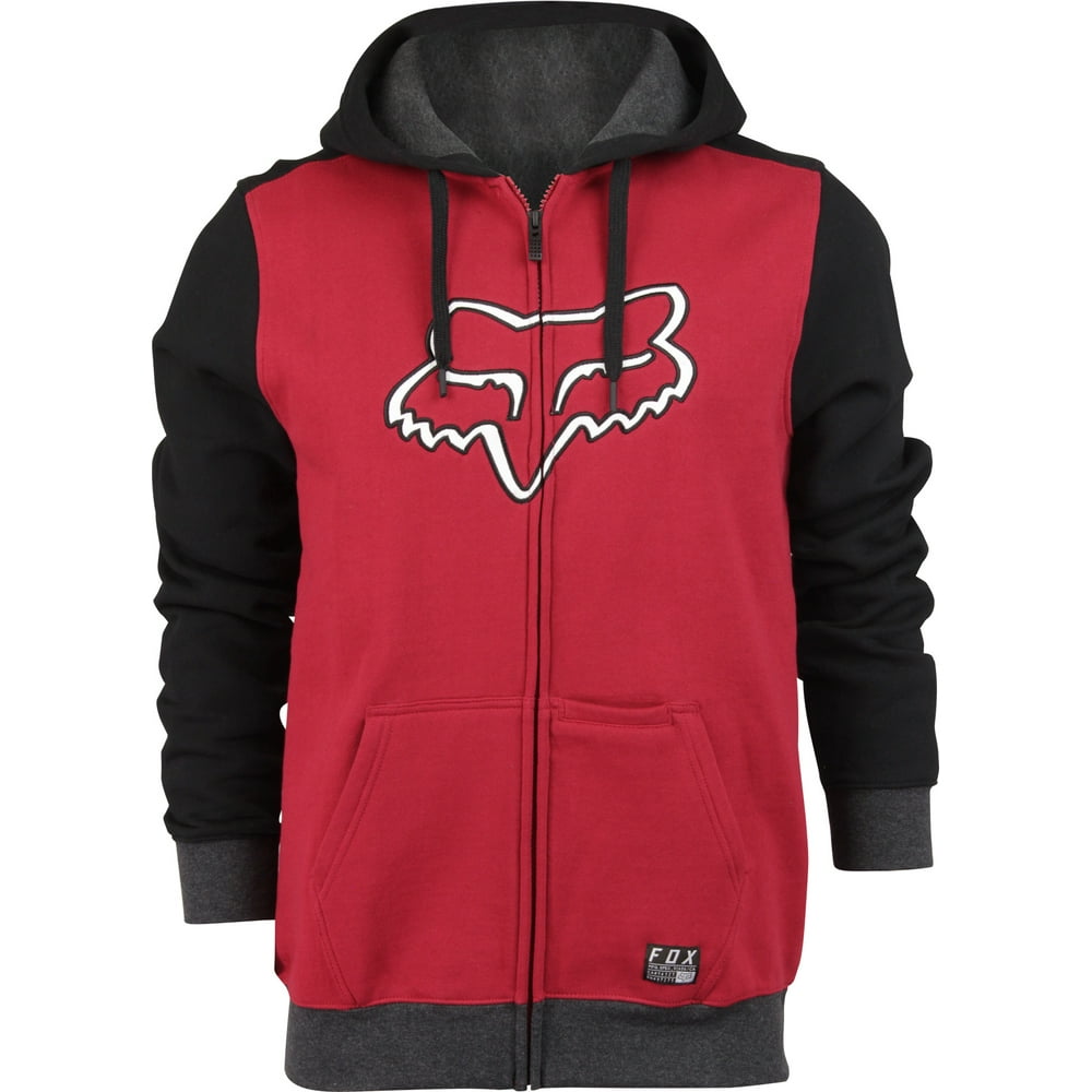 Fox Racing - Fox Racing Mens Destrakt Zip Fleece Hoodie - Cardinal Red ...