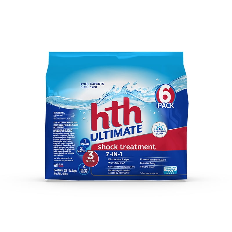 HTH 1lb Ultimate Shock for Swimming Pools, 6 Pk - Walmart.com