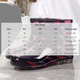 Caywon Women's Ankle Rain Boots Waterproof PVC Polka Dot Pattern Round ...