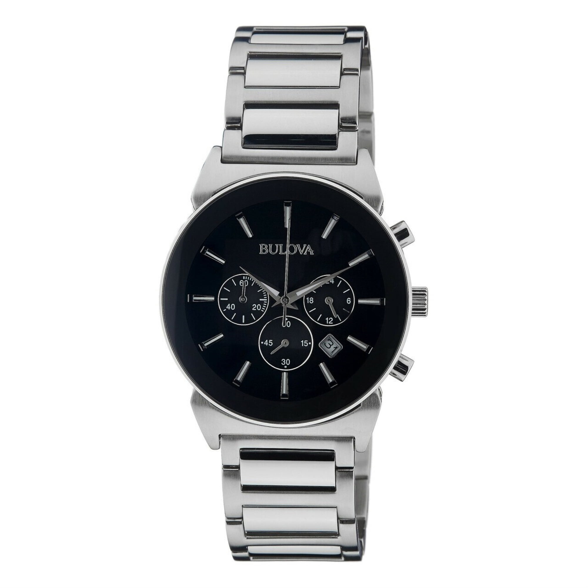 Men's Classic 96B203 Silver Stainless-Steel Quartz Watch - Walmart.com