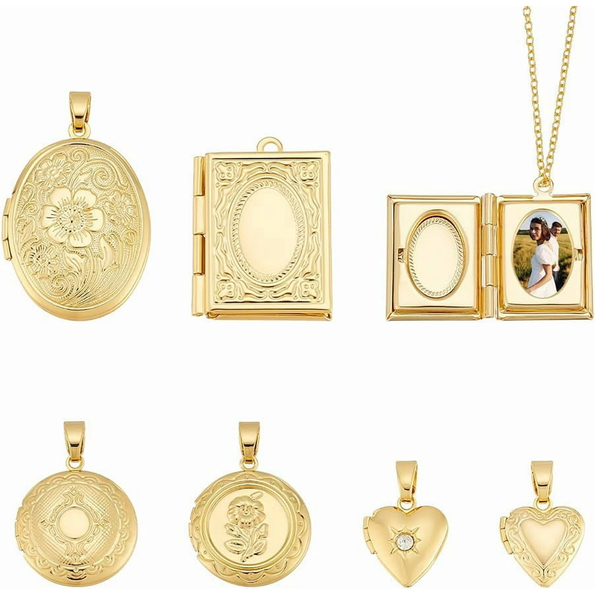 Click here for Nobrand 6pcs 6 Styles Real 18k Gold Plated Locket... prices