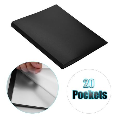 A4 Clear 20 Pockets Display Book Presentation Book with Transparent ...