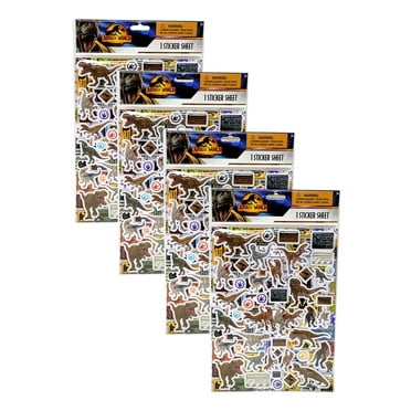 Jurassic World Sticker Sheets, 4ct - Walmart.com