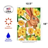 Toland Home Garden Daffodil Rabbit Spring Easter Flag Double Sided ...