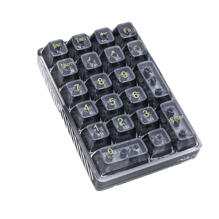 Transparent Numeric Keypad 21Key RGB Backlit BT Wireless Mechanical ...