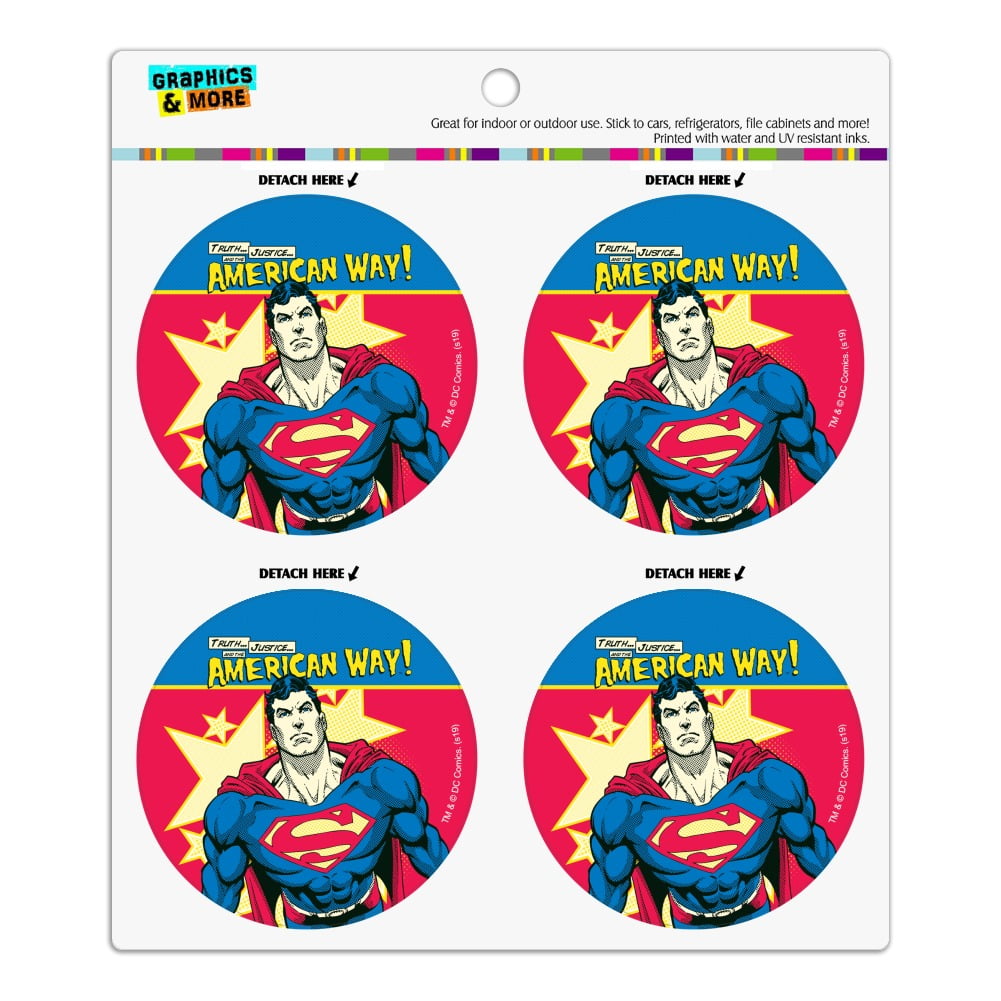 Superman The American Way Refrigerator Fridge Locker Vinyl Circle ...