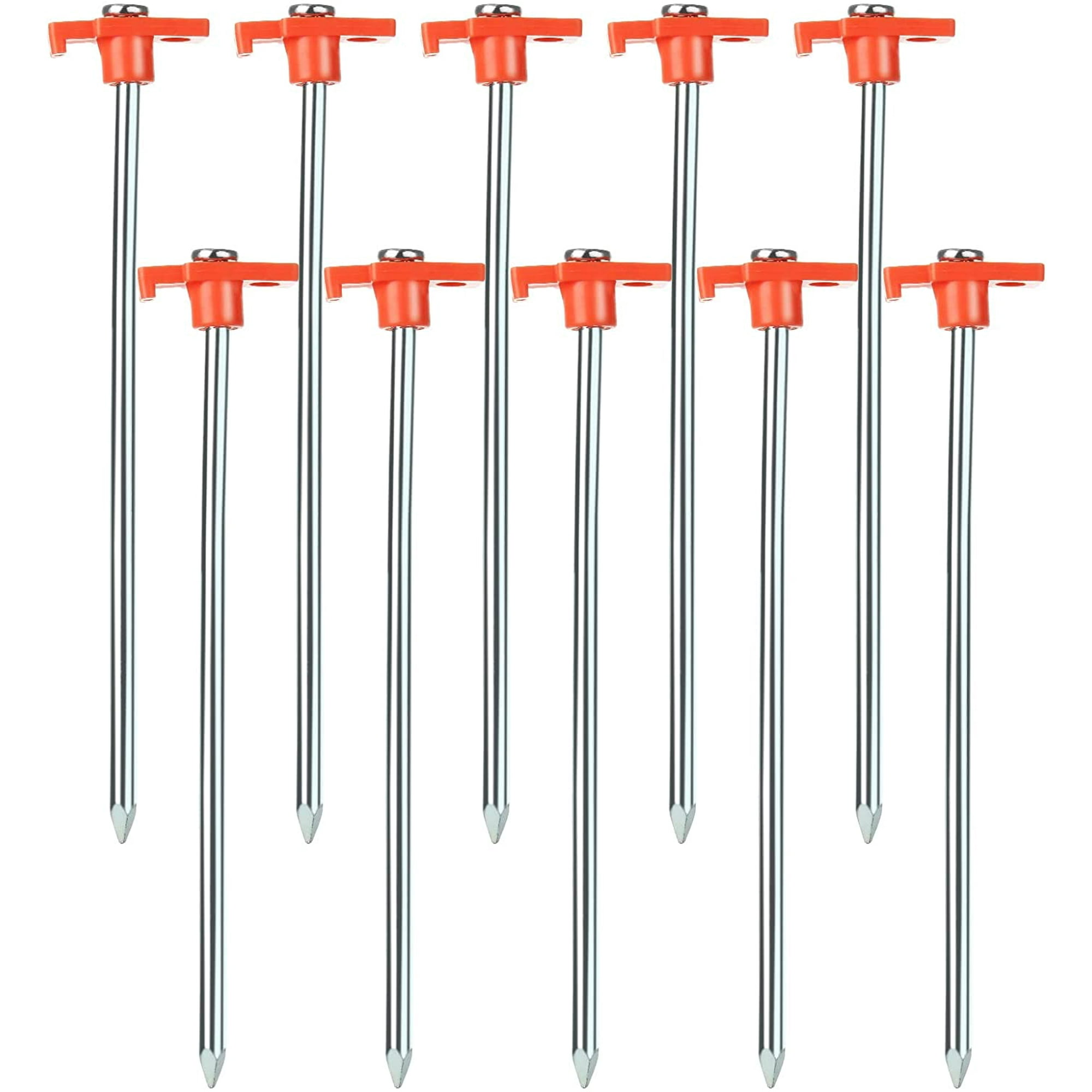 Click here for Lartppy 10 Durable Steel Tent Stakes  Camping Tent... prices
