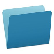 Pendaflex 152-GRA Two-Tone File Folders, Straight Cut, Top Tab, Letter ...