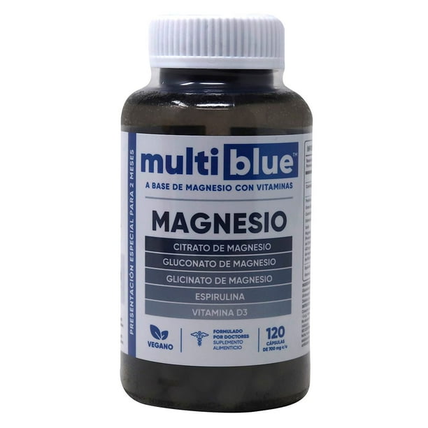 Vitaminas A Base De Magnesio Multiblue 120 Cápsulas de 700 mg | Bodega ...
