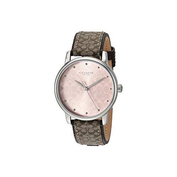 Coach Women's Grand, Stainless Steel Quartz Watch with Black Dial and ...