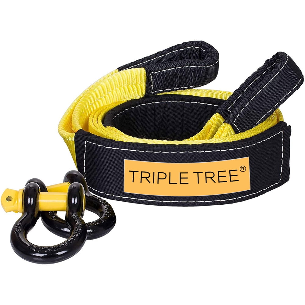 TRIPLE TREE Tow Strap Recovery Kit-3'' x 10ft (30,000 lbs. Break ...