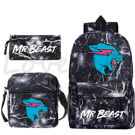 Mr Beast Backpack Kids Rucksack Boys Girls Teens Back To School Bags Mr ...