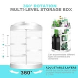 360 Degree Rotation Cosmetic Organizer Storage Box, White - Walmart.com