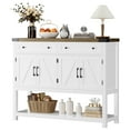 Homfa Rustic Farmhouse Console Table, Buffet Kitchen Storage, 2 Drawers ...