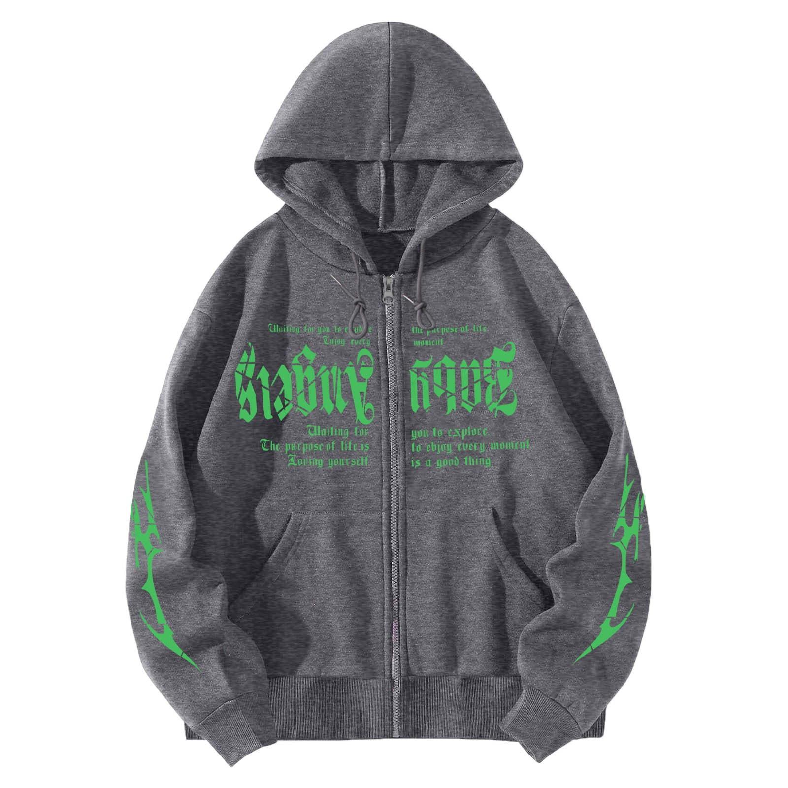 Click here for Ujnder Womens Print Zip Up Hoodie Oversized Pullov... prices