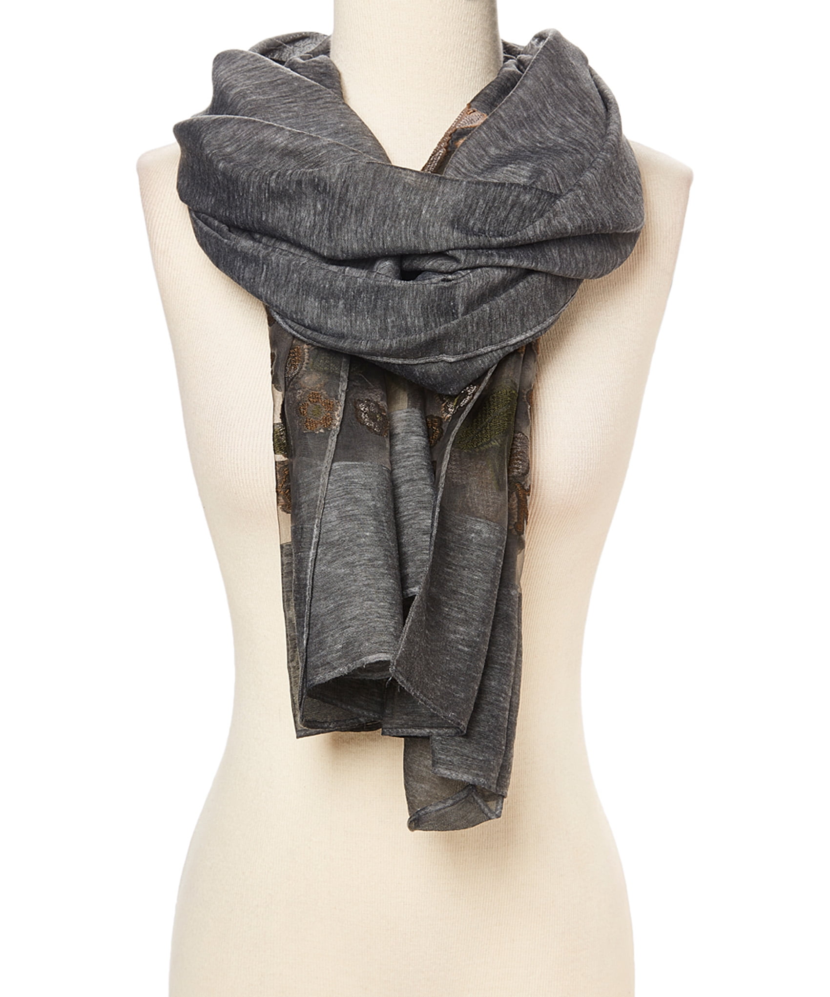 Charcoal Lightweight Casual Women Scarfs for Winter and Summer Fall ...