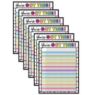 Ashley Productions Smart Poly Chart, 13" x 19", B&W Polka Dots ...