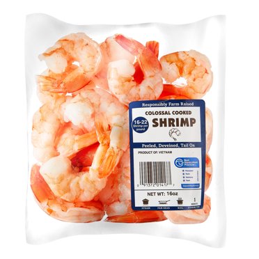 Great Value Frozen Raw Super Colossal Shell-on Tail-on Easy Peel Shrimp ...